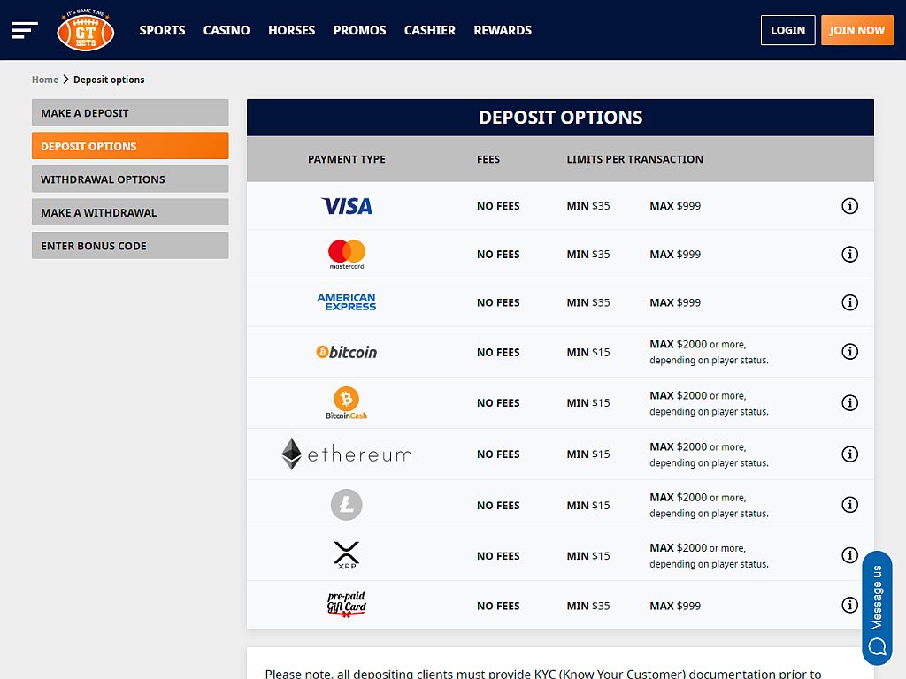 GTbets Sportsbook Review (2023) - Pros & Cons